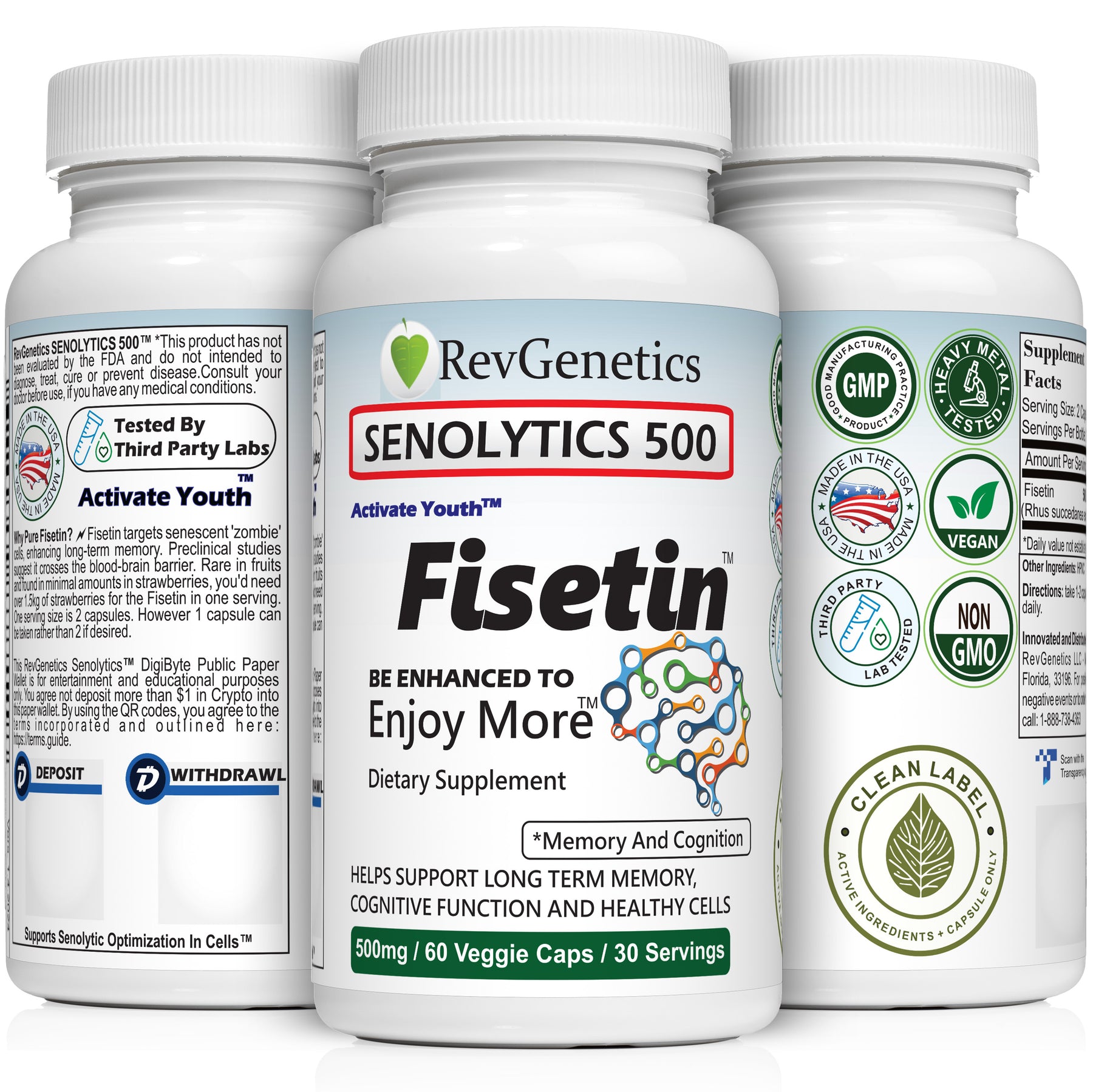 Fisetin 500mg Senolytic Supplement - Supports Cellular Health ...